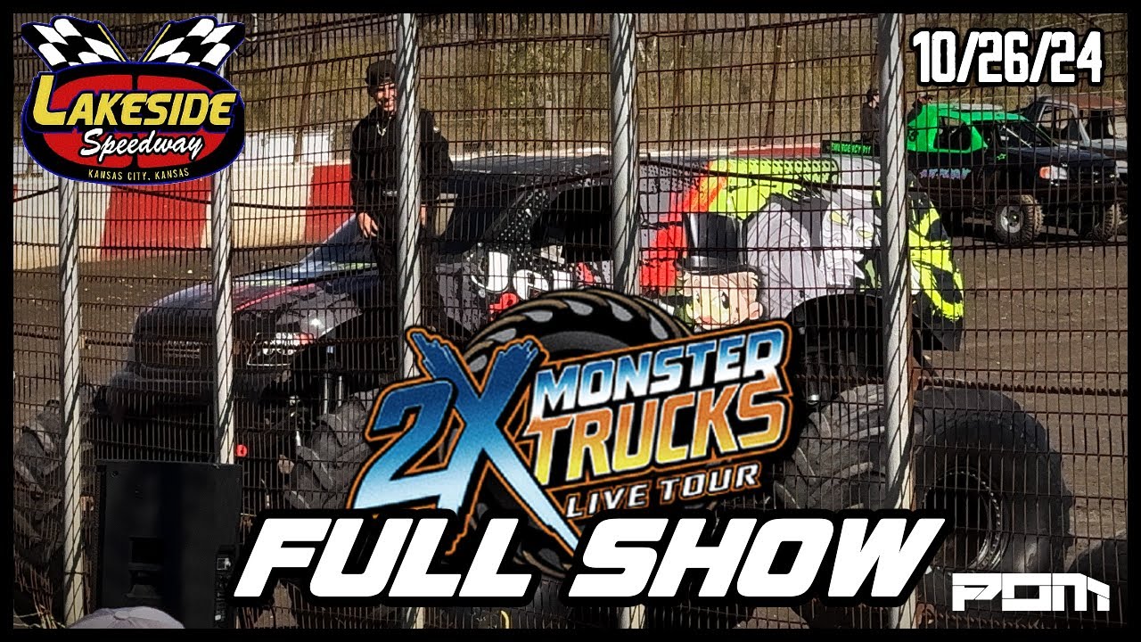 2X MONSTER TRUCKS LAKESIDE SPEEDWAY 2024 FULL SHOW - YouTube