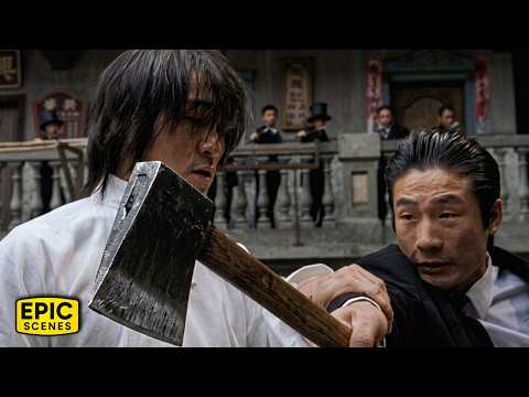 Stephen Chow destroys the Entire Axe Gang | Kung Fu Hustle