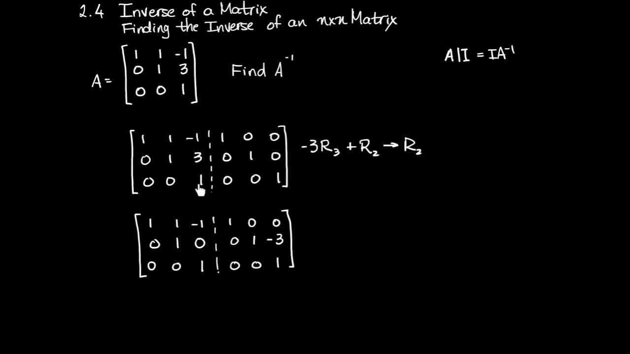 Finding the Inverse of an nxn matrix - YouTube