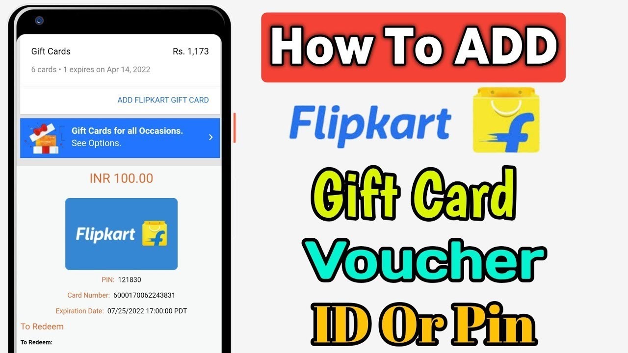 How To Add Flipkart Voucher | Gift Card Id Pin | How To Claim Gift ...