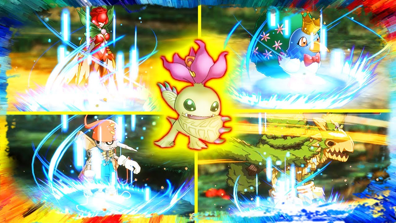 Digimon Survive All PALMON Evolution Signature Attack - YouTube