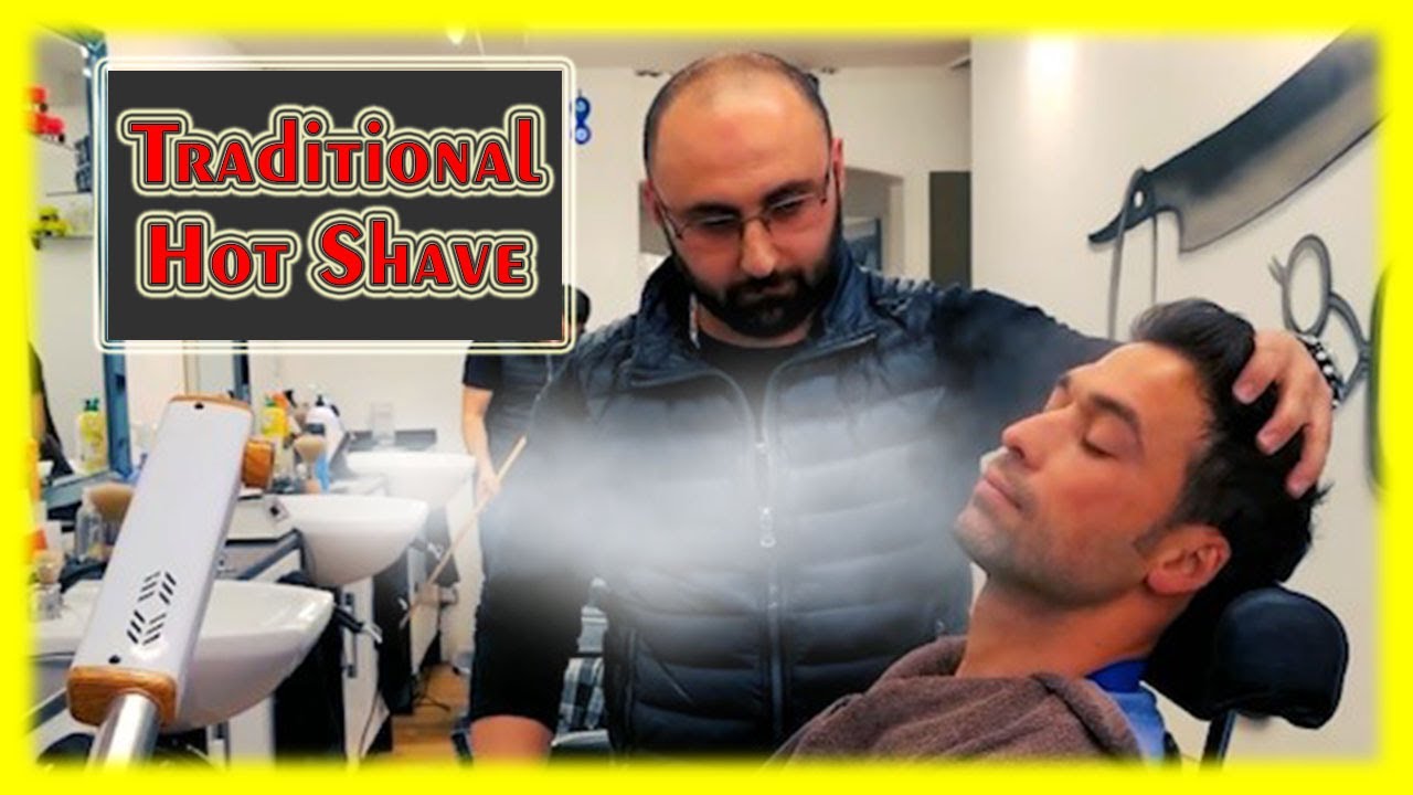 Traditional Barber Shop Relaxing Straight Razor Hot Shave & Massage ...