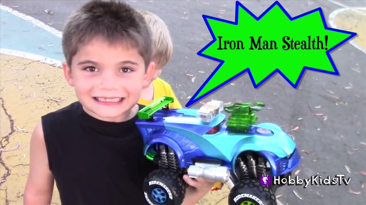 HERO CAR Toy Race! IRONMAN Remote Cars HobbyKidsTV - YouTube
