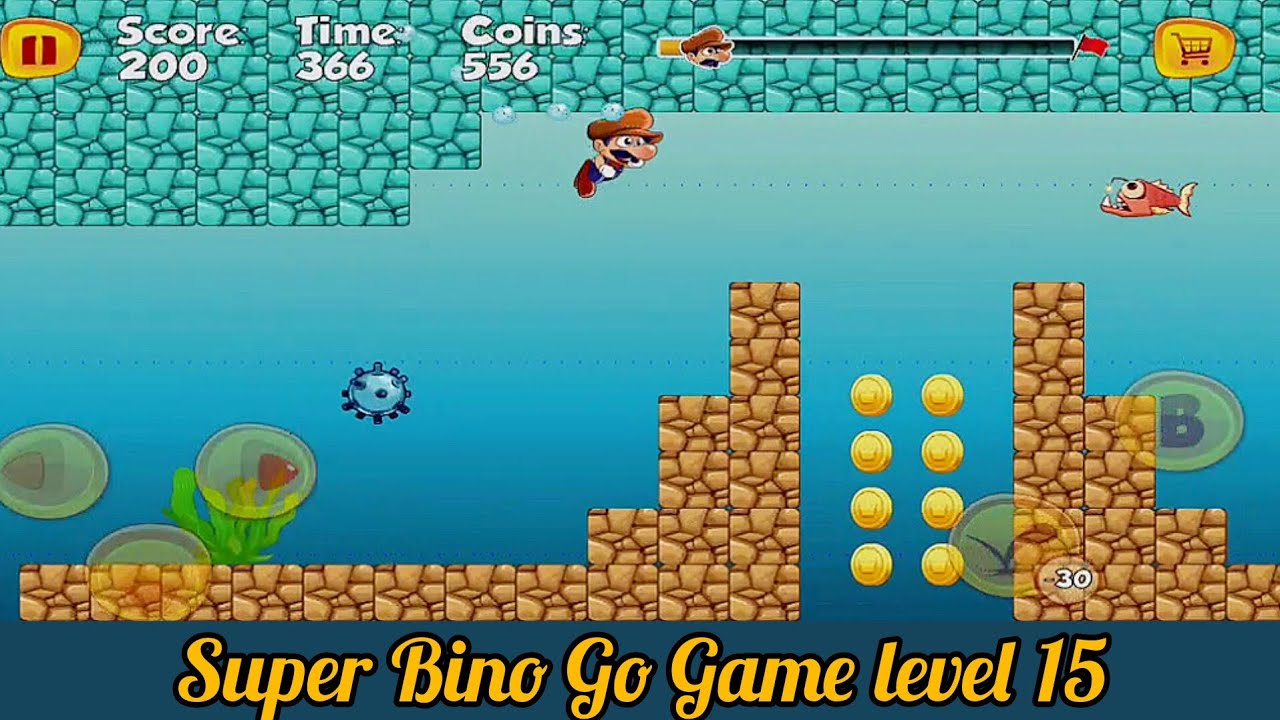 Super Bino Go Game level 15 Walk Through Gameplay #shorts - YouTube