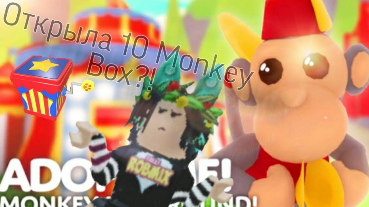 Открыла 10 monkey box?!Adopt me Roblox - YouTube