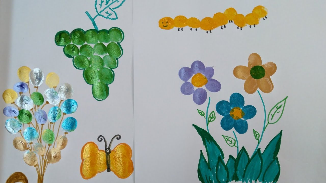 Craft for children - Thumb printing | Kids activities | Kids ...