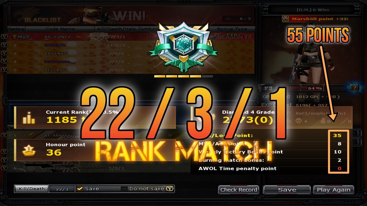 RANK MATCH | DIAMOND TIER | 22/3/1 | CFPH - YouTube