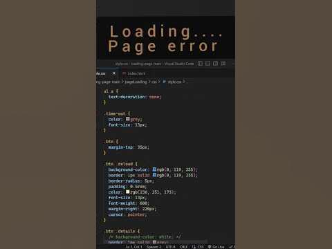 Create a Loading Login Page error Using HTML || CSS#progrm#coder#coding ...