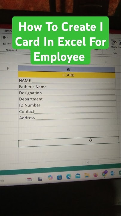 How To Create I Card In Excel For Employee? #Card #Excel #Key #All # ...