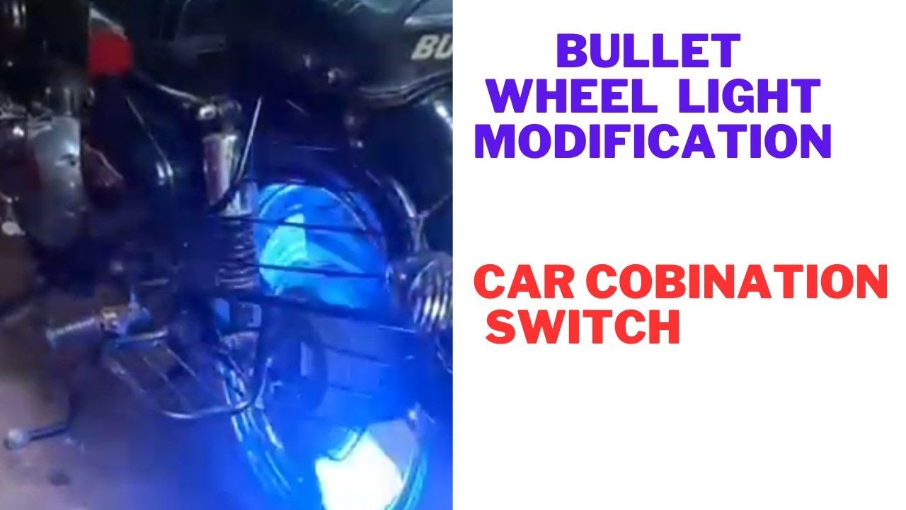 Royal Enfiled Bullet 350 modification install tyre led lights - YouTube