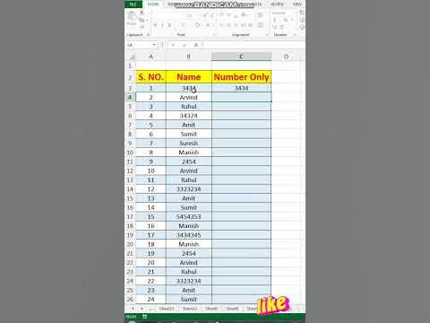 Seperate Numbers from mixed database in Excel #shorts #excel #exceltips #tips #exceltutorial ...