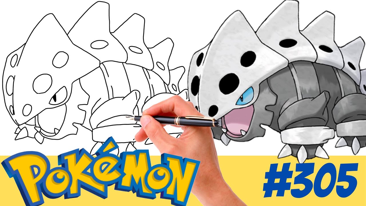 Cómo dibujar LAIRON POKEMON #305 | FÁCIL | Generación 3 - YouTube