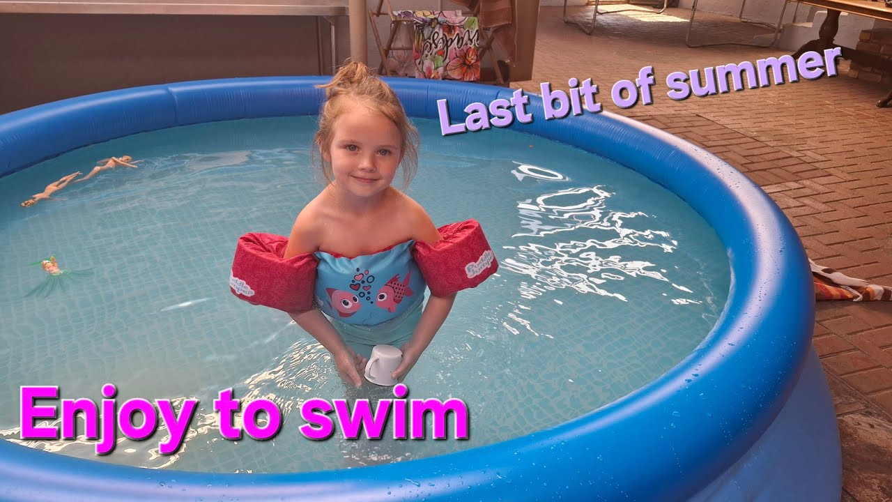 Swim in swimming pool (kids) Luka love to play in her pool - YouTube