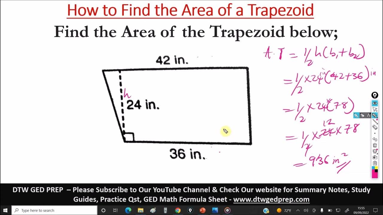 How to find the Area of a Trapezoid - YouTube