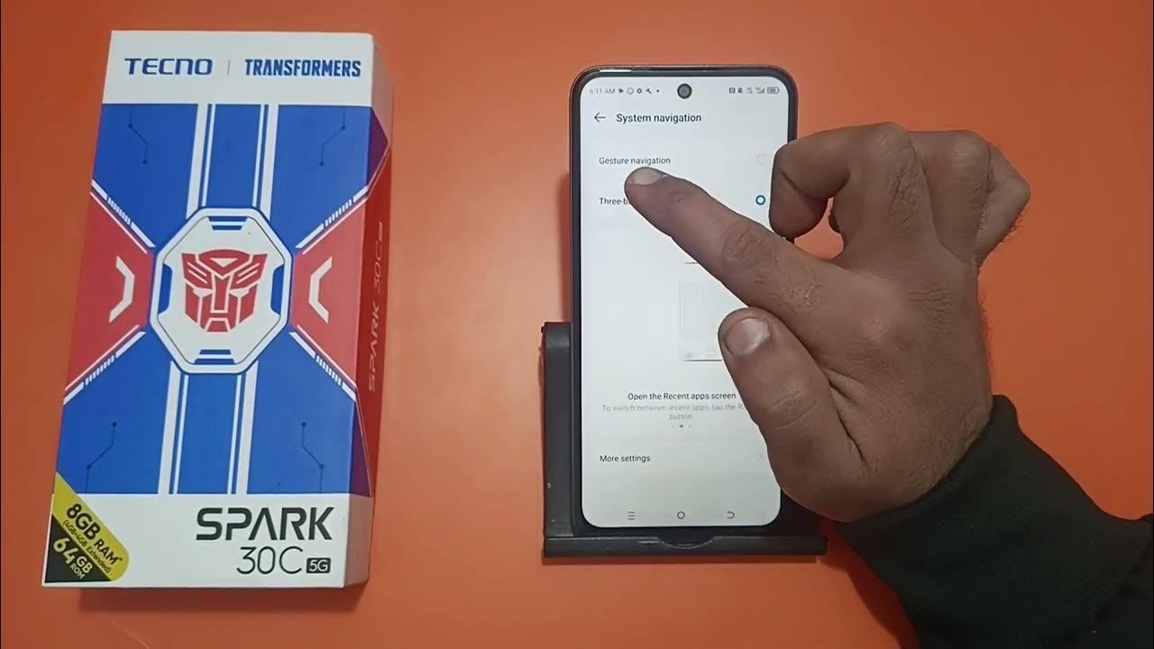 how to change system navigation in tecno spark 30C, system navigation kaise badle - YouTube