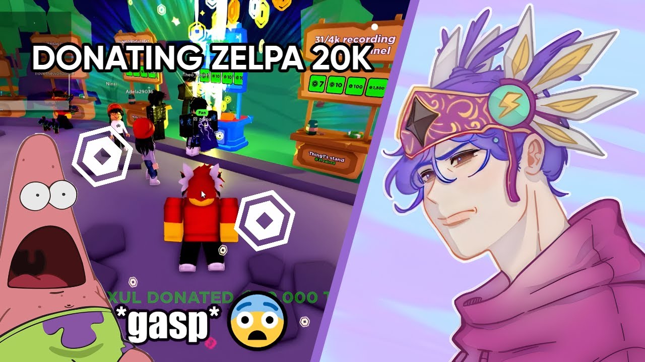Donating zelpa 20k Robux in Pls Donate 🙂 - YouTube