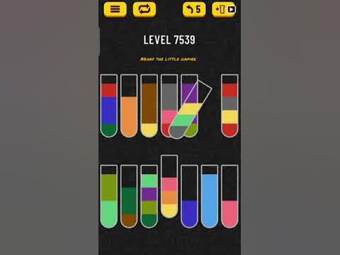 Water sort puzzle level 7539 - YouTube