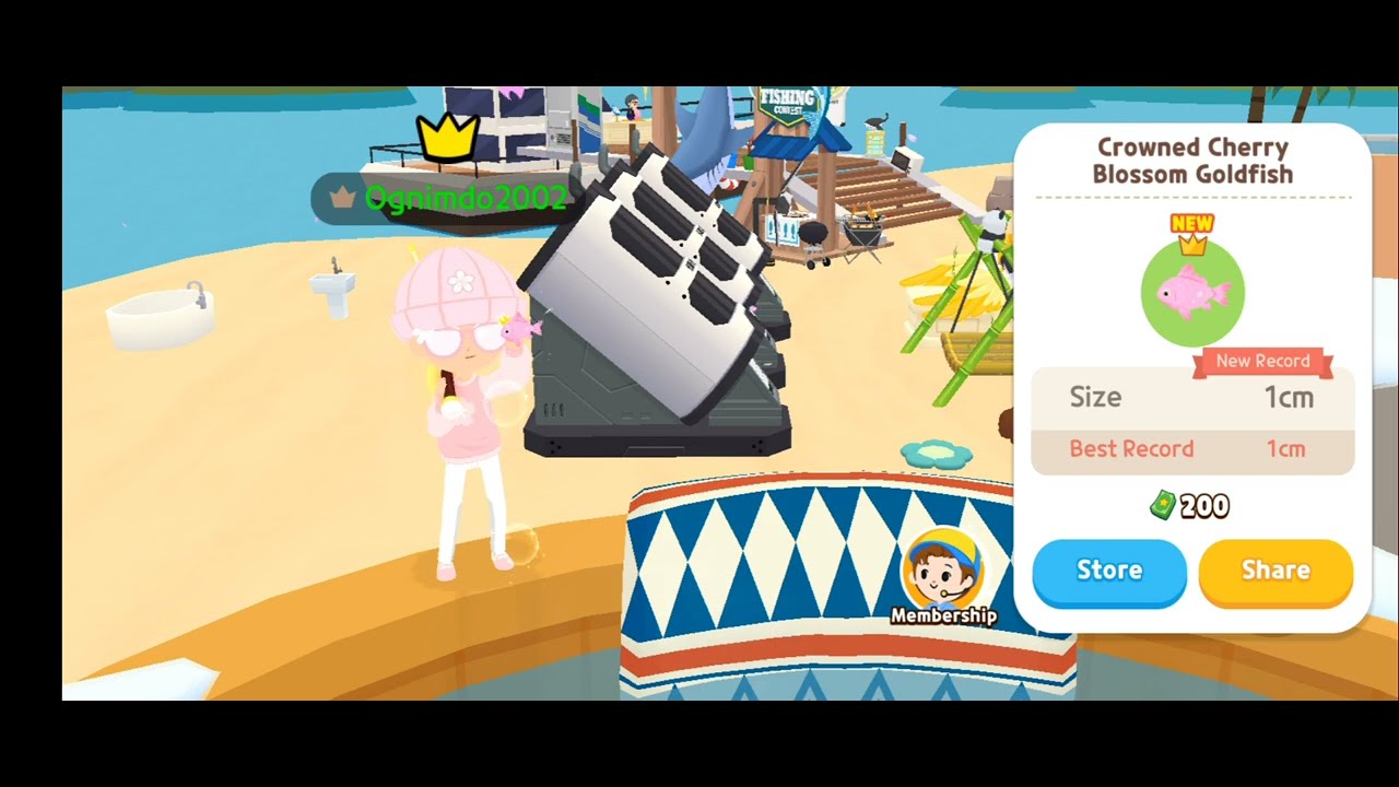 Play Together Fish: Cherry Blossom Goldfish (crowned) - YouTube