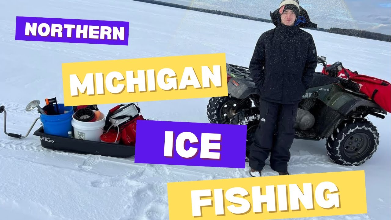 Northern Michigan Ice Fishing | HUGE Crappie ( 12 INCHES ) | Night Bite ...
