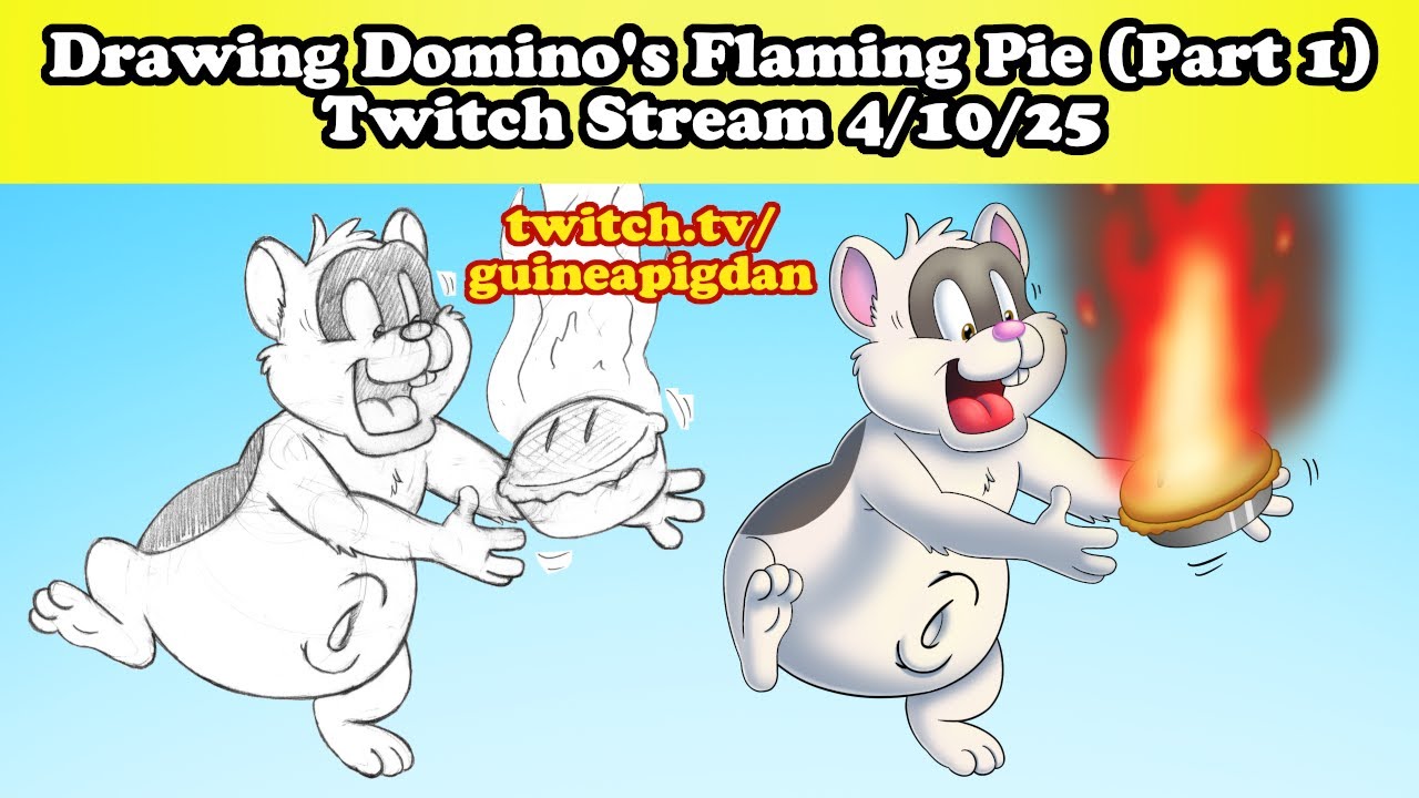 Drawing Domino's Flaming Pie (Part 1), 4/10/25 - YouTube