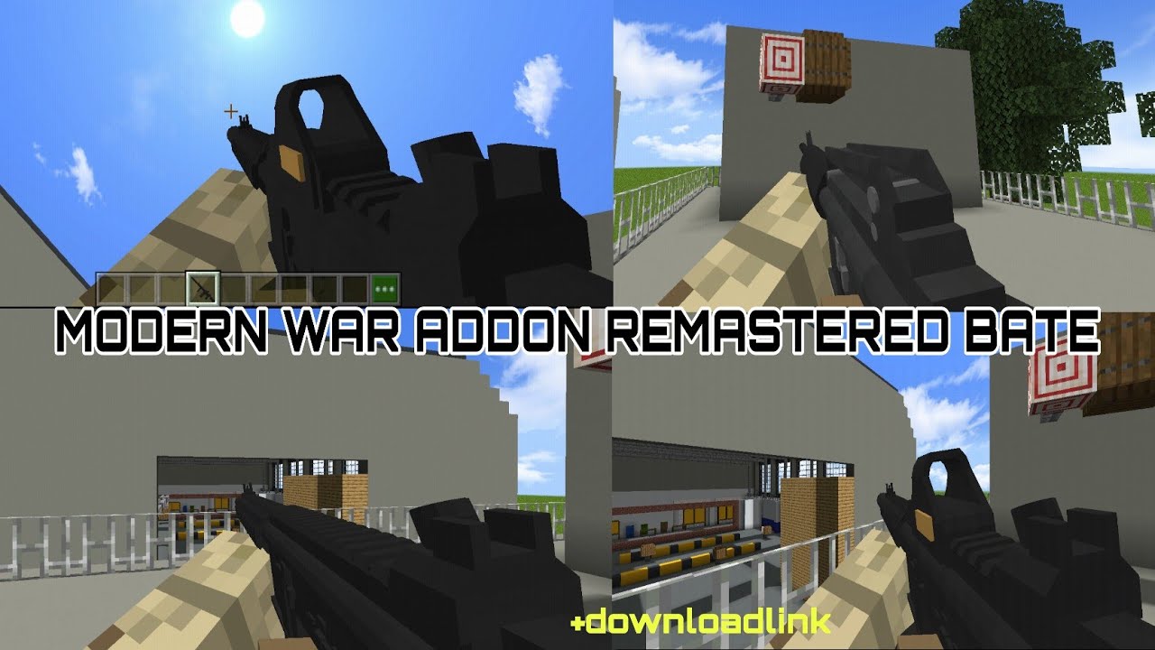 MODERN WAR REMASTERED NEW 3D GUNS ADDON/MOD For Minecraft bedrock addon ...