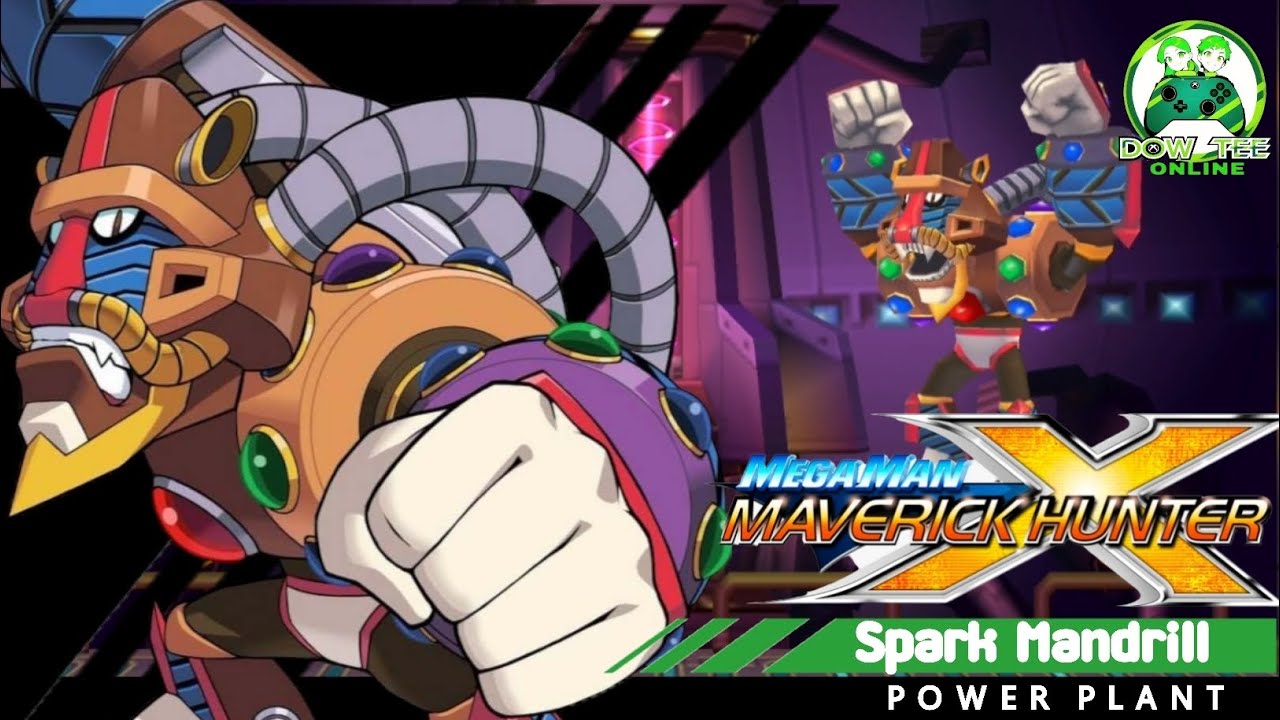 [ PSP ] Mega Man Maverick Hunter X : Spark Mandrill( Power plant ...