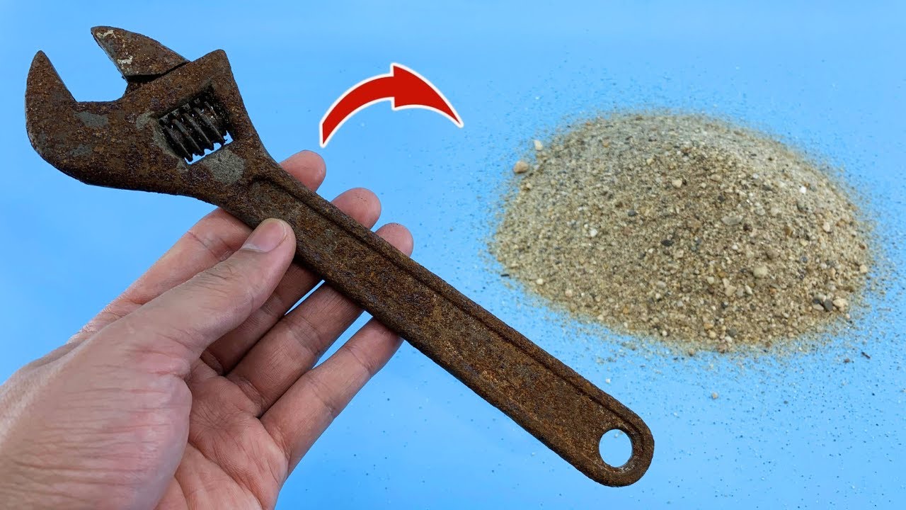Remove Rust With This Method Shocked SANDBLASTER ! - YouTube