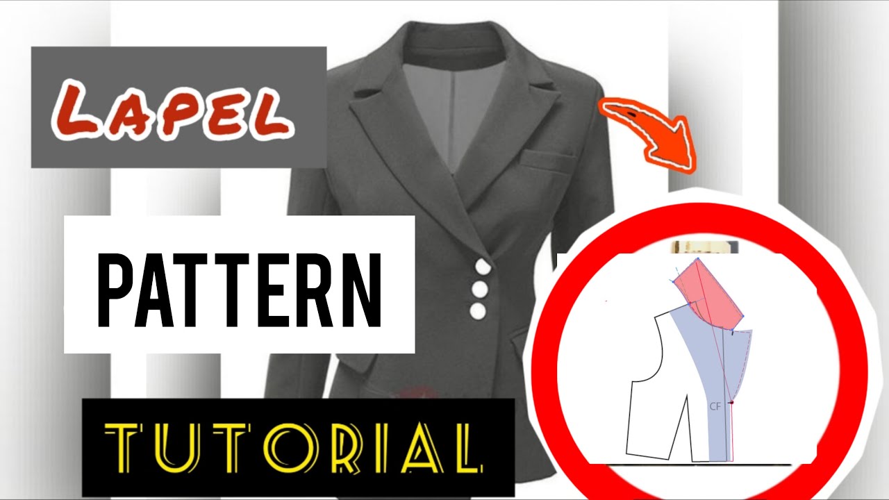 🪡Notched lapel pattern making step by step🧵 - YouTube