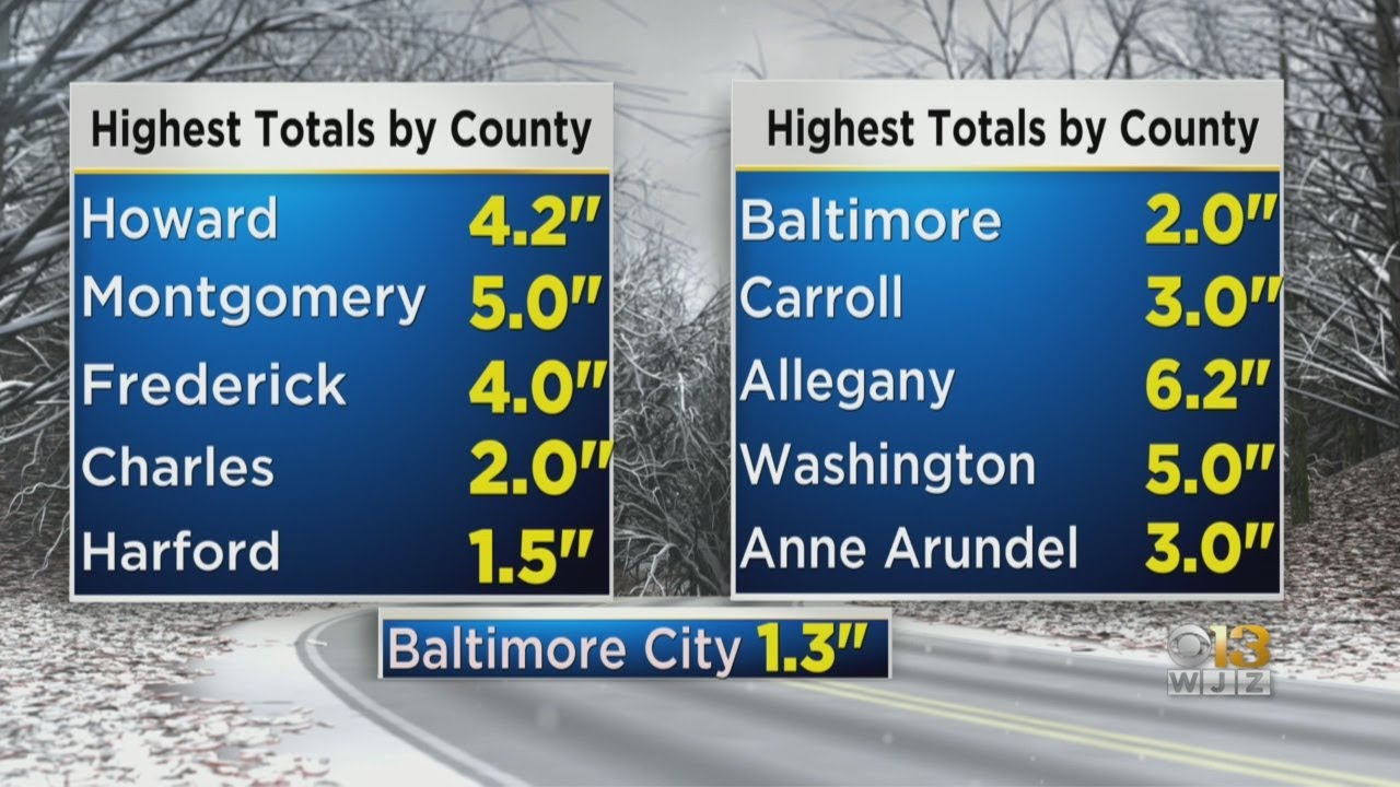 WJZ Weather Team Has Latest Update On Snow 11 a.m. - YouTube