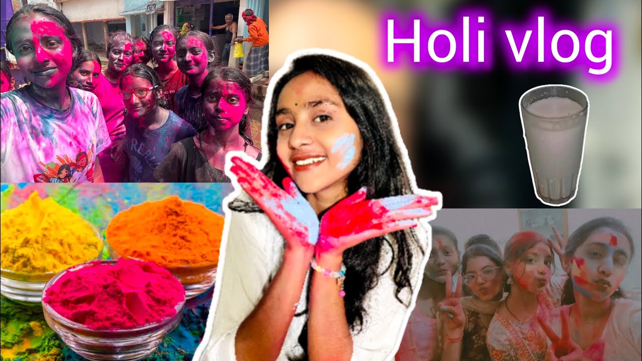 Holi vlog🌈 | First Holi vlog | The Princy 💖 | #holi #volg #trending # ...