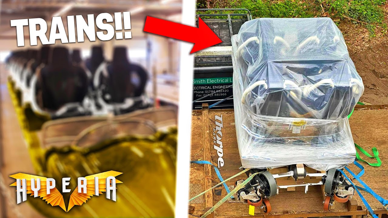 Hyperia TRAINS have been SPOTTED at Thorpe Park!! - YouTube