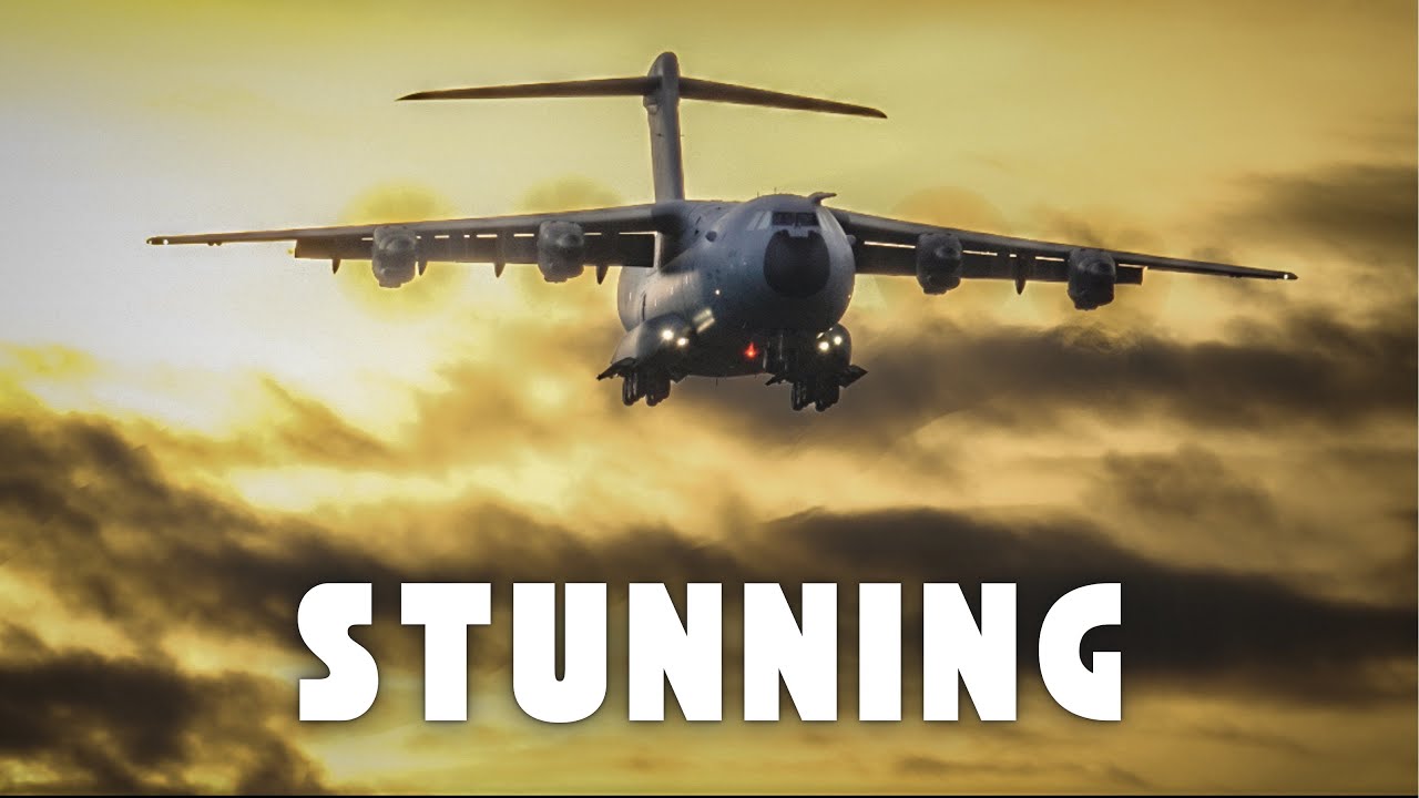 A400M Sunset Landing & Night Departure – RAF Beast Arrives from Cyprus ...