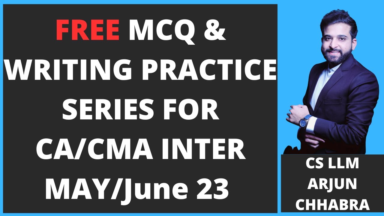 MCQ & WRITING PRACTICE SERIES | CA/CMA INTER LAW ICAI MCQ BOOKLET ...