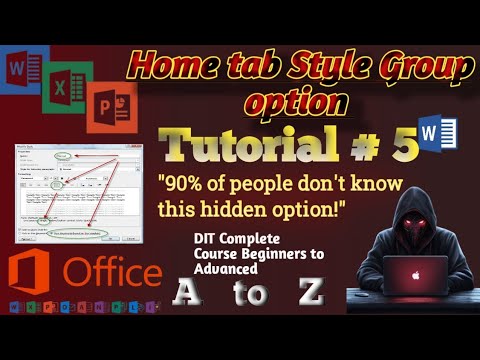 MS word Home tab style group option step by step - YouTube