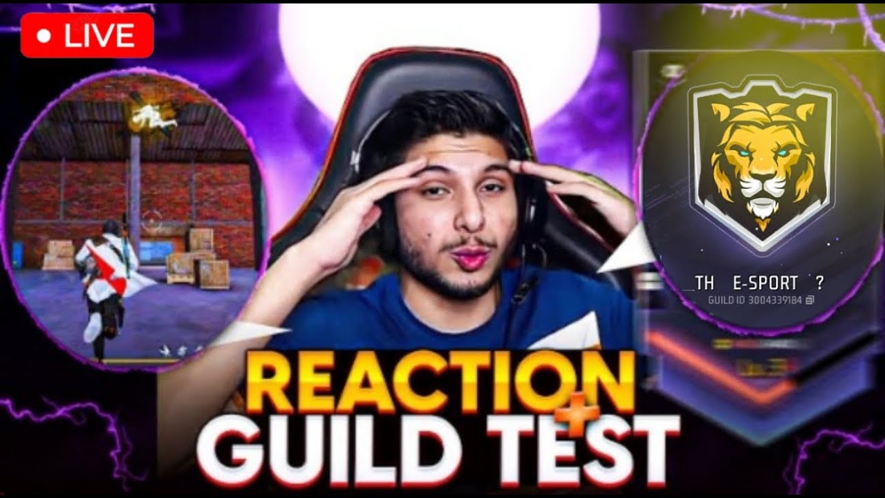 Free Fire Live Guild Test 1 v 2 Hardest Guild Test 🙀 Reaction - YouTube