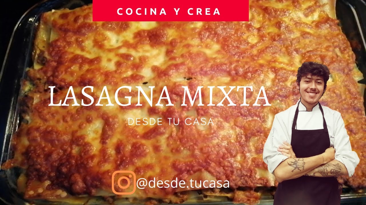 como preparar deliciosa LASAGNA MIXTA 🍄🥩desde tu casa - YouTube