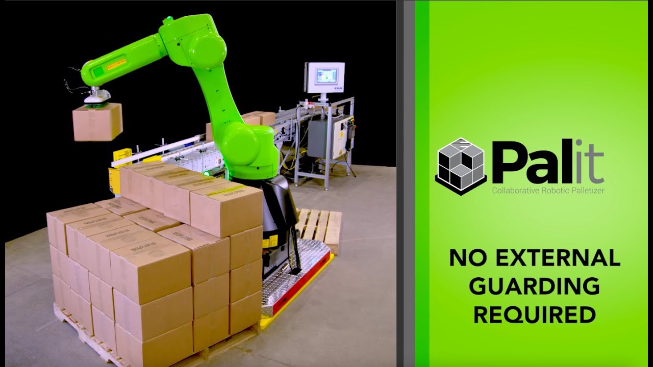 Palit Collaborative Robotic Palletizer from ELM Electrical - YouTube