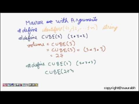 C Programming: Preprocessor (Macro with Arguments, Substitution) Lesson1 - YouTube