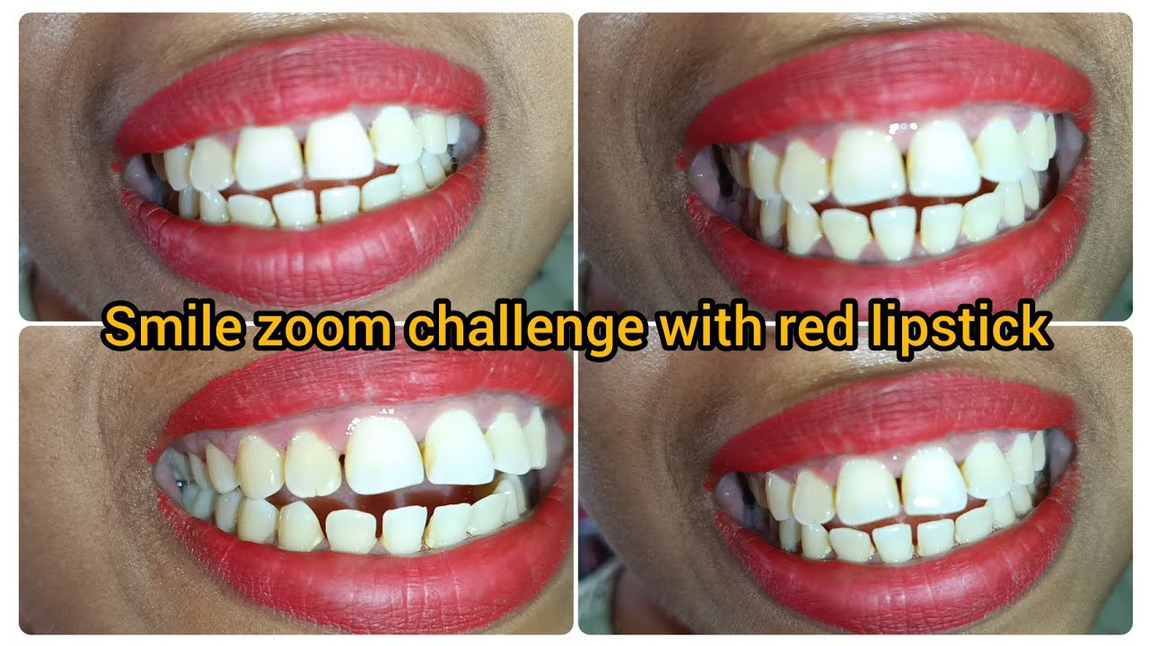 Smile zoom challenge with red lipstick/#requestedvideo - YouTube