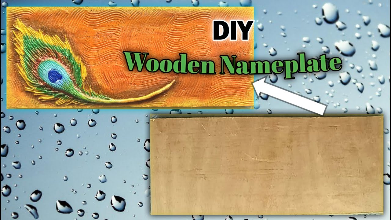 DIY Wooden Nameplate // Nameplate making tutorial // Home decor ideas ...