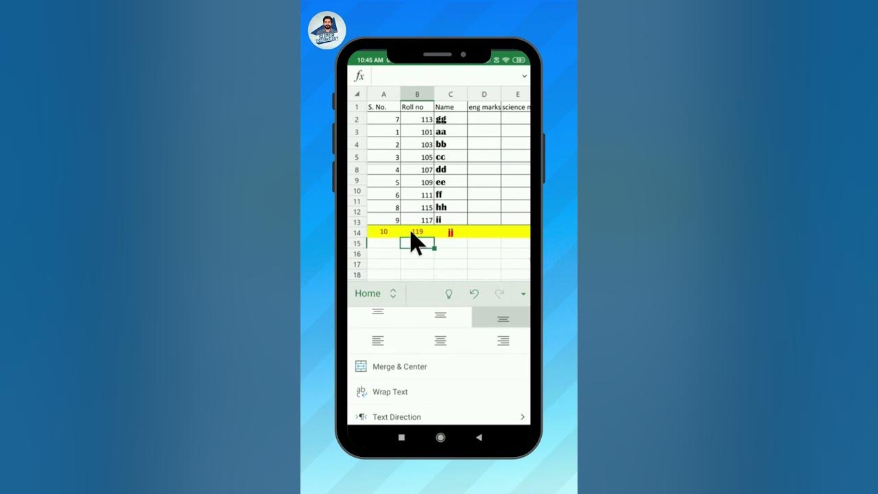 How To Merge Cell In Excel Excel Tips Msexcel Exceltips Shorts Youtube
