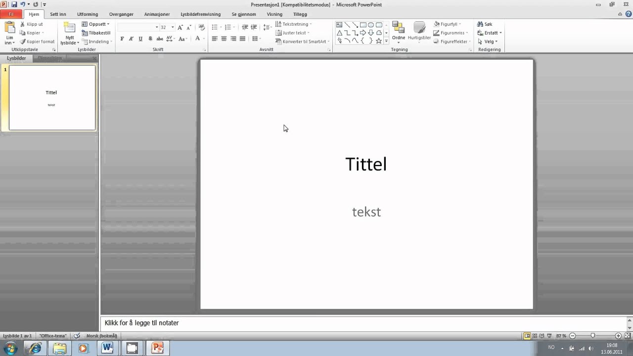 PowerPoint - lage ny presentasjon - YouTube