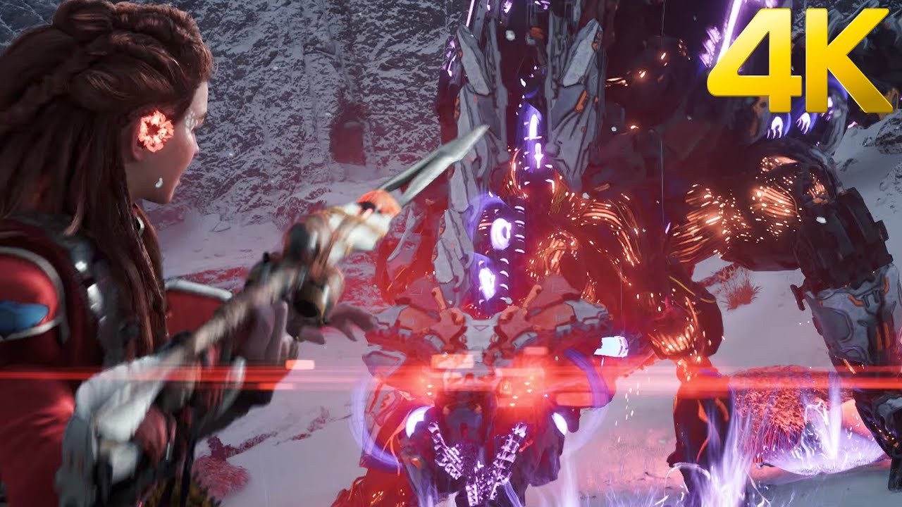 Horizon Forbidden West - SLAUGHTERSPINE - Cinematic Fight - YouTube