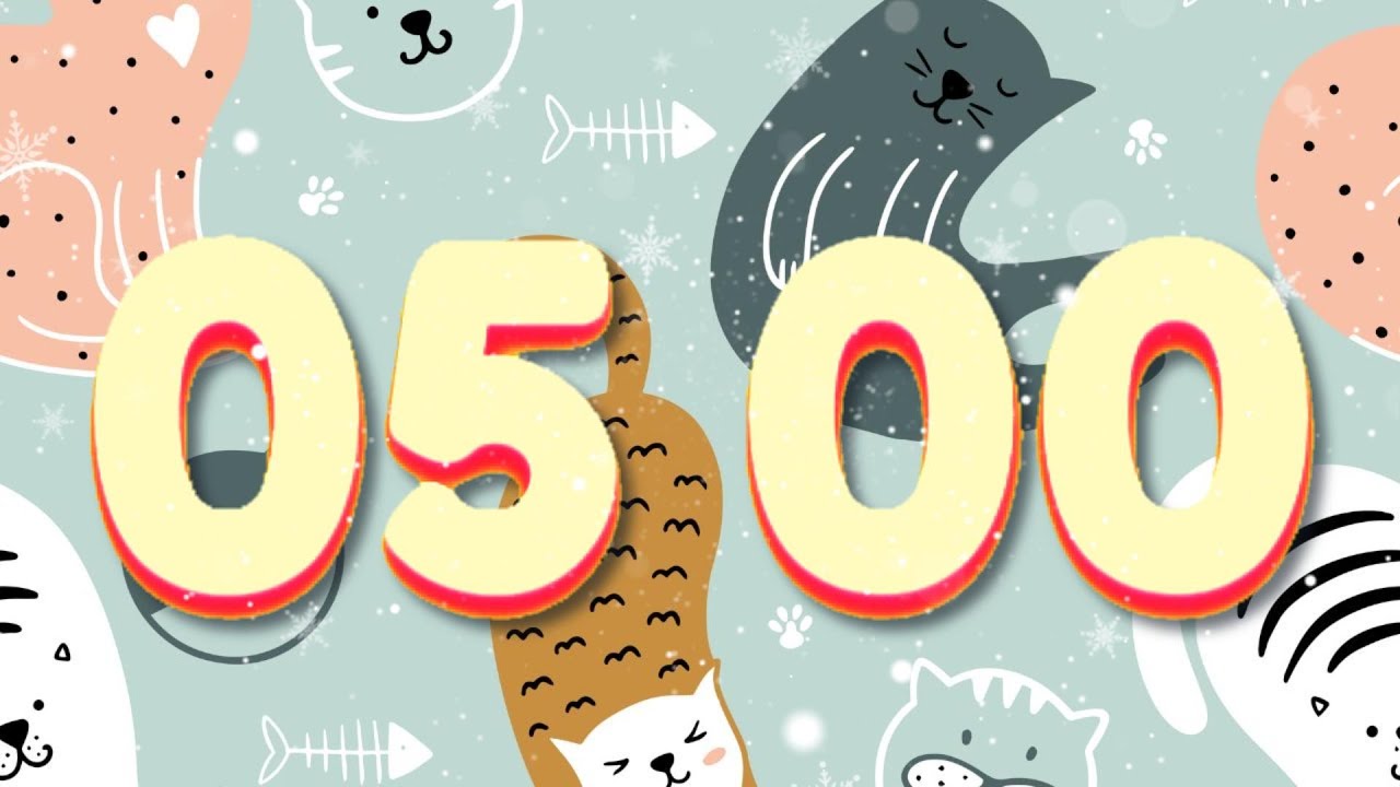 5-Minute Cat Party Timer – Fun Classroom Countdown with Cute Cats - YouTube