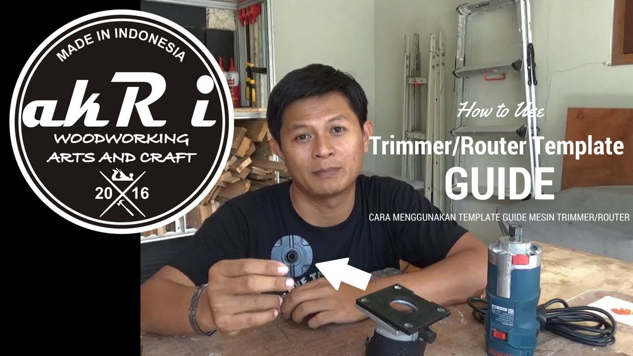 Cara menggunakan template guide mesin trimmer/router - YouTube