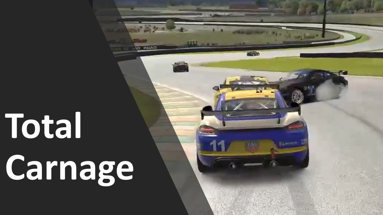 iRacing | Complete train wreck of a race | Porsche GT4 Race - YouTube