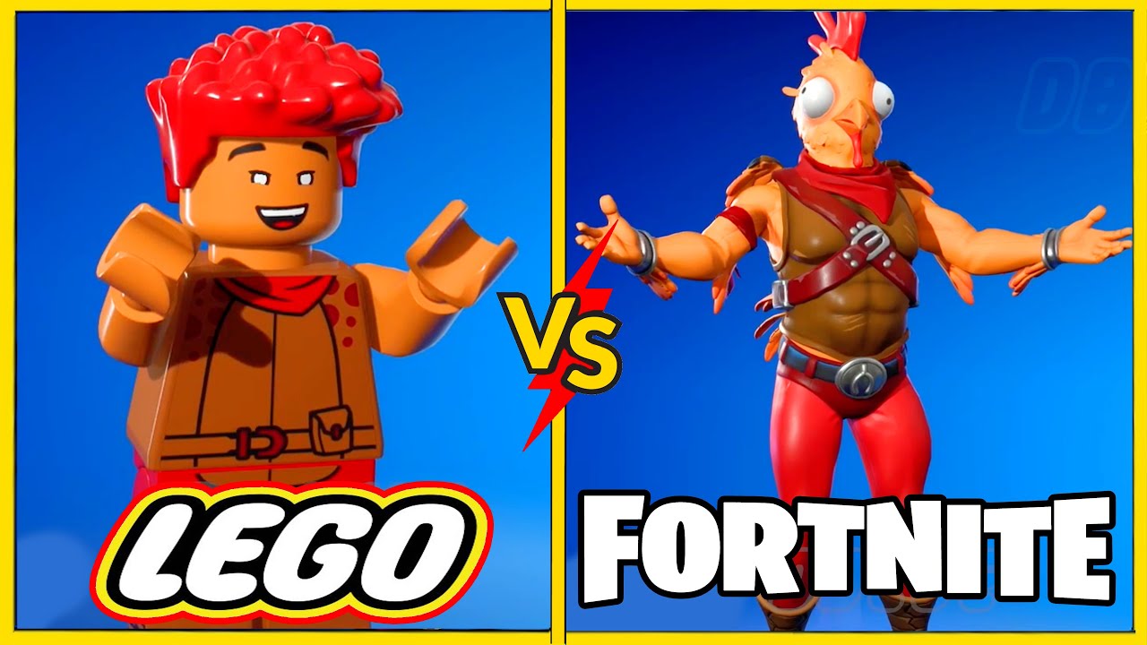 LEGO Skin VS Default Skin! Tender Defender with All Emotes and Dances ...