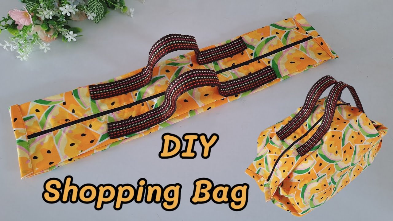 DIY Shopping bag. how to sew easy bag. big bag. basic bag. easy sewing ...