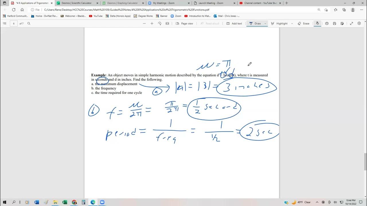 4 8 4 Applications of Trigonometric Functions - YouTube