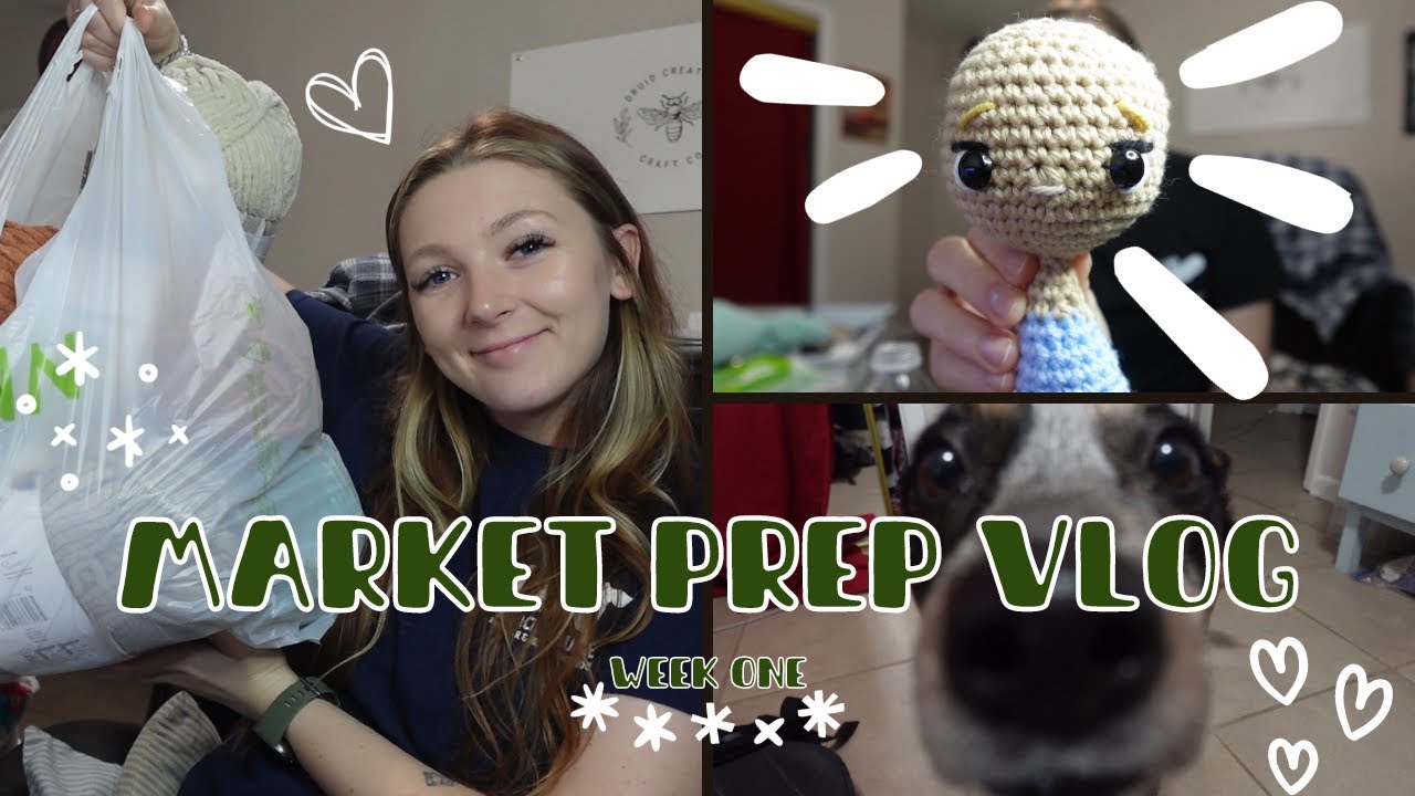 🐄 crochet market prep 🐖 building an inventory, stocking displays ...
